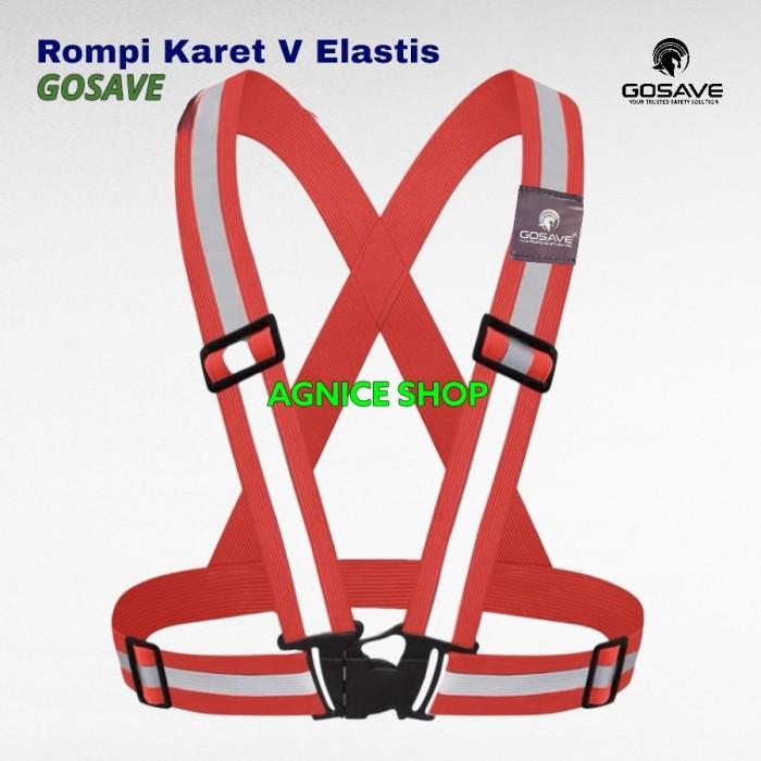 Jual Rompi V Karet Elastis Proyek Reflective Strape Safety GOSAVE ...