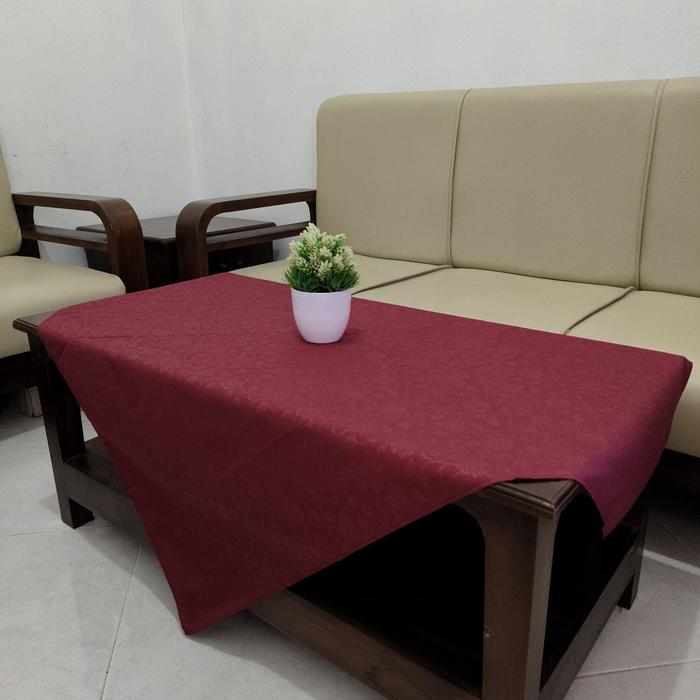 Promo TAPLAK MEJA RUANG TAMU MINIMALIS KOTAK PERSEGI UKURAN ±1 meter - Maroon - Kab. Klaten ...