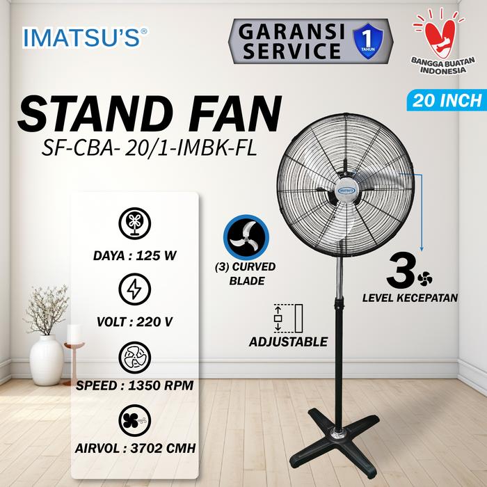 Promo Stand Fan Curved Blade 20 Inch Kipas Angin Tumpu Berdiri 20 ...