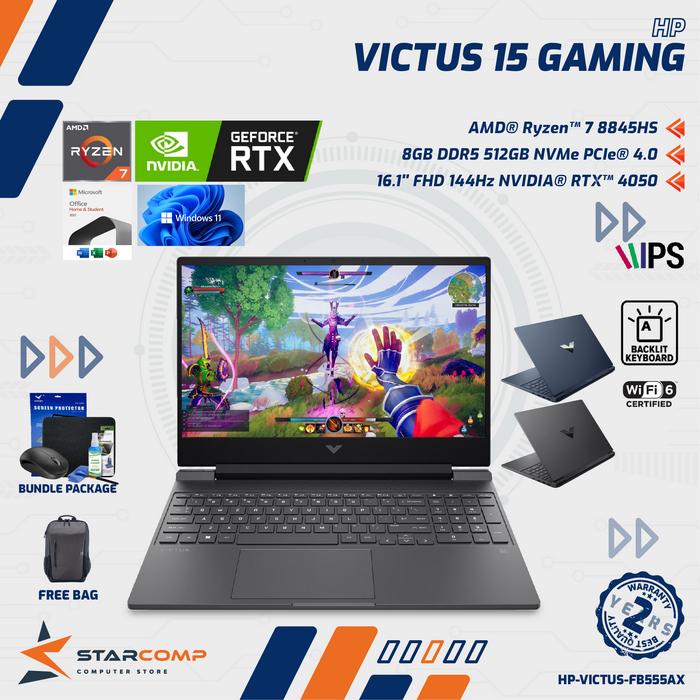 Promo HP Victus 15-FB2555AX Ryzen 7-8845HS RTX4050 16GB 512GB 15.6" FHD ...