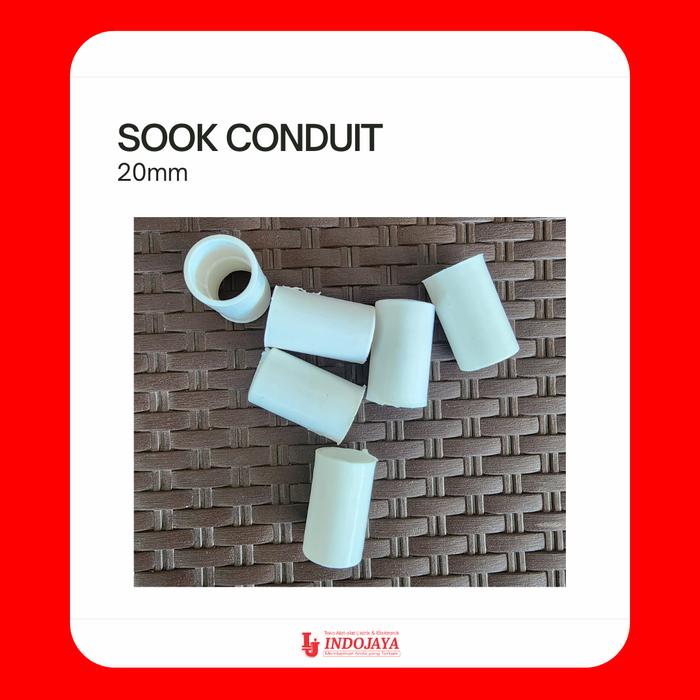 Jual SOCK PIPA PVC CONDUIT 20MM POLOS SAMBUNGAN PIPA CONDUIT 20 MM ...