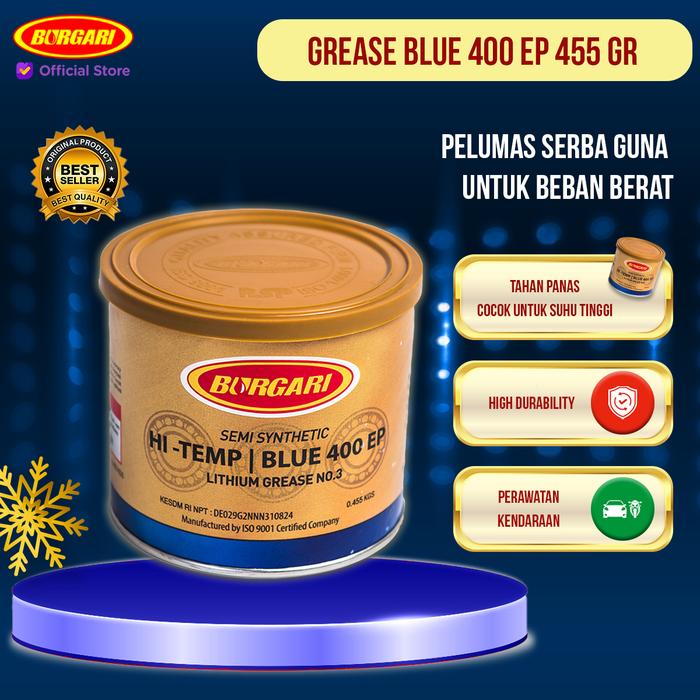 Jual Burgari Grease Blue 400 EP 455 GR / Pelumas Gemuk Bearing ...