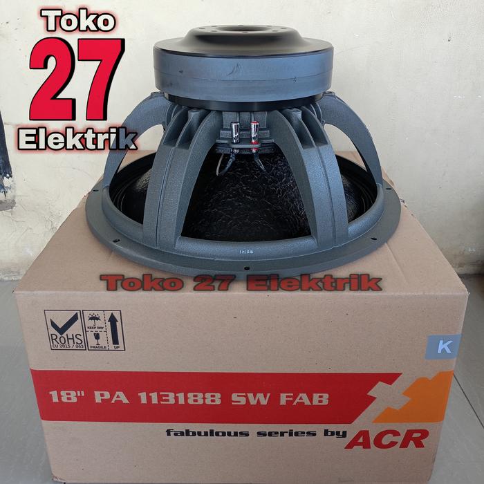 Jual Speaker ACR Fabulous 18 inch PA 113188 SW Doubel Magnet - Jakarta ...
