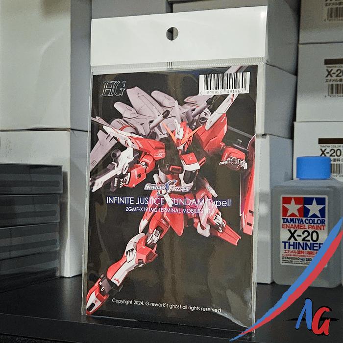 Jual G-Rework HG Infinite Justice Gundam Type II Water Decal Sticker ...
