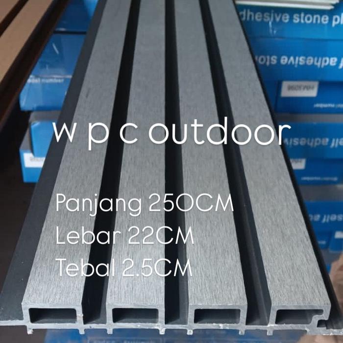 Jual WPC OUTDOOR WPC PAGAR WALLPANEL OUTDOOR KISI KISI LUAR - ABU 2.5M ...
