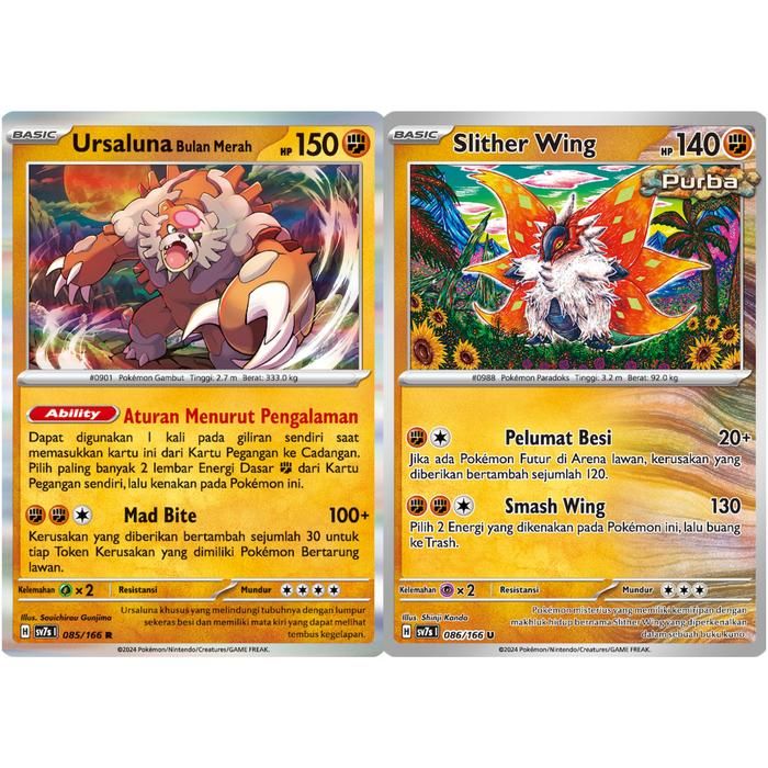 Jual Pokemon TCG Indonesia - Ursaluna Bulan Merah, Slither Wing sv7s ...