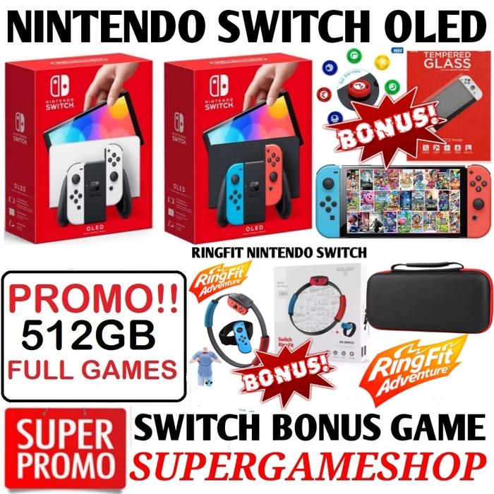 Promo Nintendo Switch OLED Console White - NEON+RINGFIT, 128GB Cicil 0% ...
