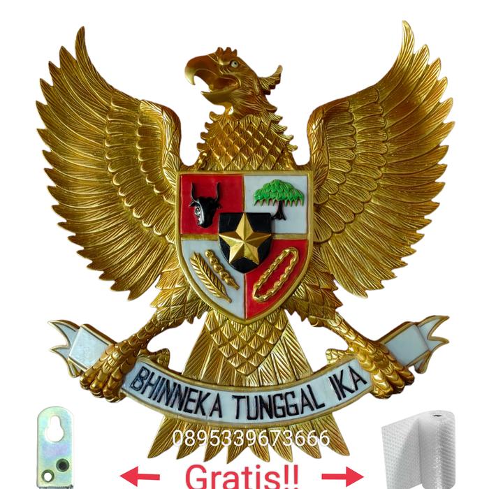 Promo Lambang Garuda Emas Ukiran Kayu Jati - 60*60 - Kab. Jepara - AB ...