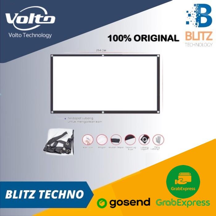Jual Volto Screen Proyektor 100 Inch Kain Polyster srceen projector ...