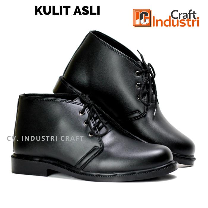 Promo Sepatu PDH Kulit Asli BT003D Doff Satpam Security Paskibraka Pria ...
