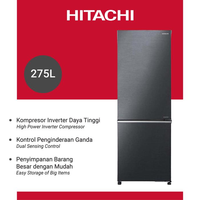 Promo HITACHI Kulkas 2 Pintu Bottom freezer R-B33PGD8 BBK Cicil 0% 3x - Jakarta Utara - Hitachi ...