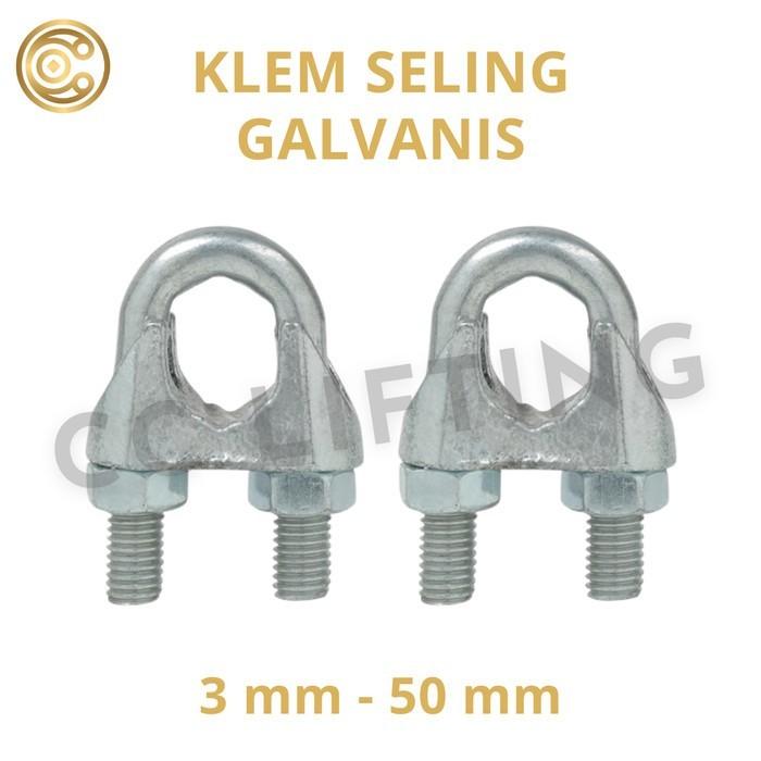 Jual Klem Seling 8mm Galvanis / Kuku Macan / Galvanized Wire Clamp Clip ...