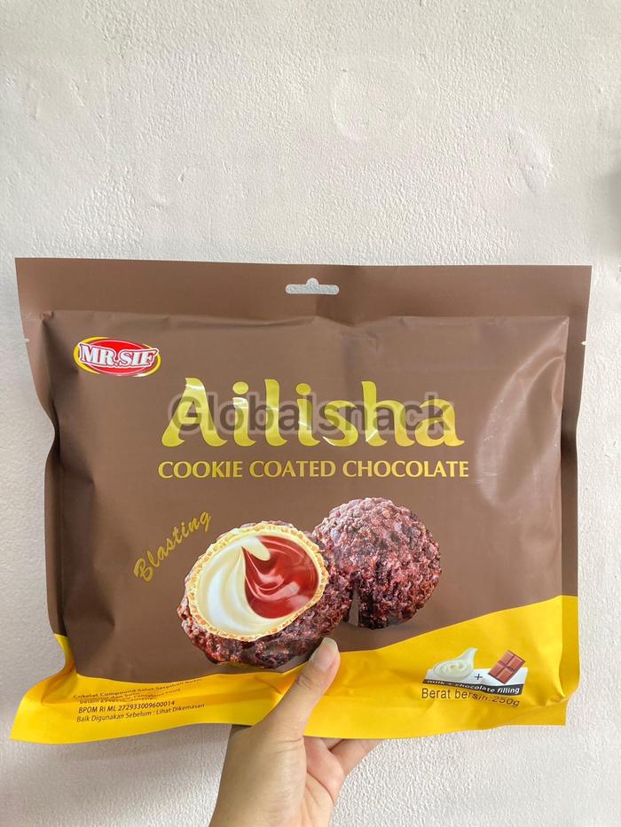 Jual AILISHA MR SIF COOKIE COATED CHOCOLATE BALL COOKIES - 250, MILK ...