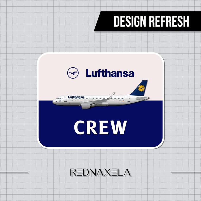 Jual Stiker Vinyl Lufthansa Airlines Card Model Crew Sign Sticker - Kab. Bogor - Rednaxela ...