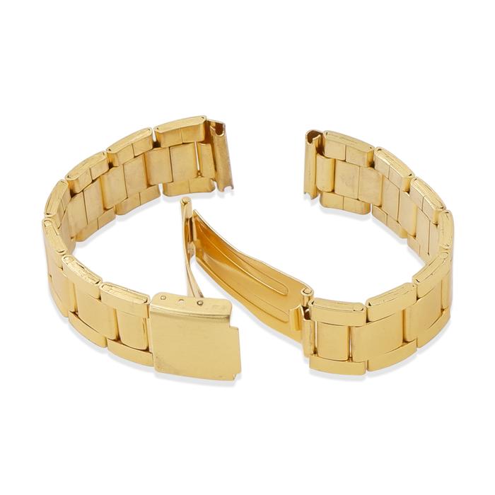 Jual Stainless Steel Strap S45-01.B Gold Rantai Band Besi Stanlis Jam ...