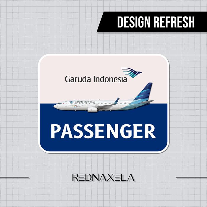 Jual Stiker Vinyl Garuda Indonesia Airlines Card Model Passenger Sign ...