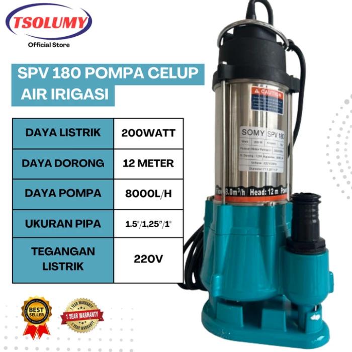 Jual Pompa celup air kotor dan air bersih 200w sewage pump 1.5 ...