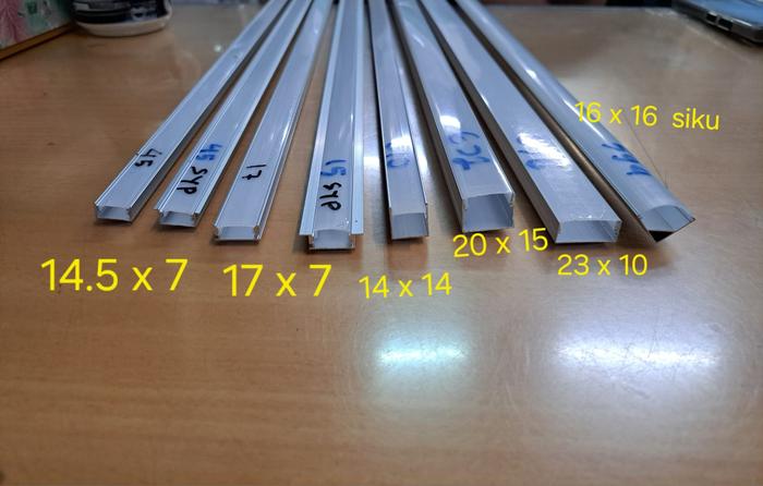 Jual RUMAH LED STRIP / HOUSING ALUMINIUM LED STRIP 1 Meter. READY STOCK ...