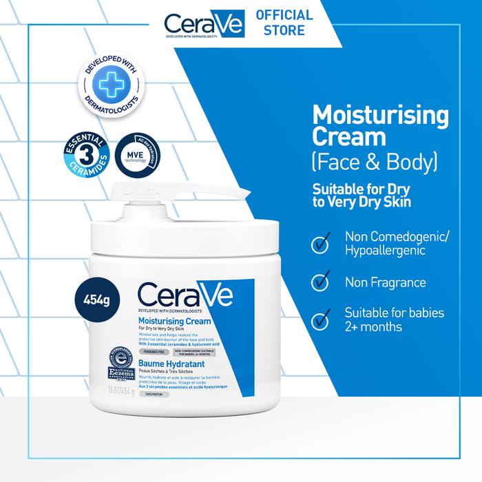 Promo CeraVe Moisturising Cream 454gr pump – Ceramide Moisturise Normal ...