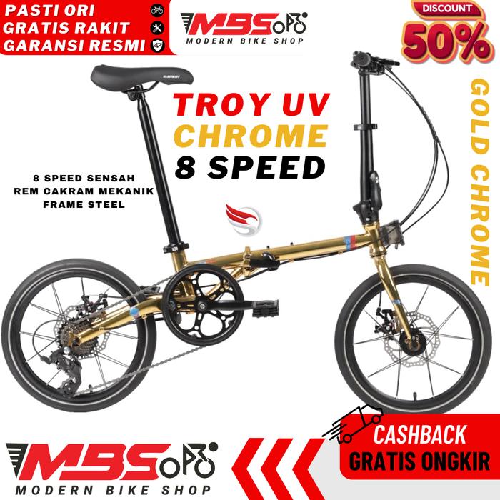Jual ELEMENT TROY X Black Diamond 16 inch 10 SPEED Sepeda Lipat DEWASA ...