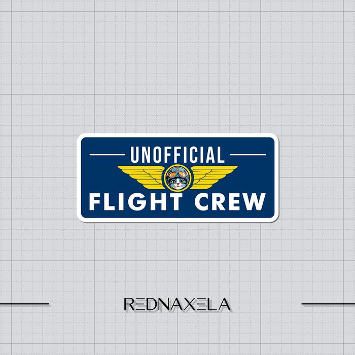 Jual Stiker Vinyl Unofficial Flight Crew Stiker Koper Sign Stickers ...