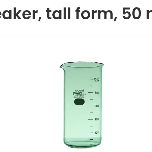 Jual BEAKER TALL FORM 50 ML ,IWAKI - clear, 300ml - Jakarta Barat ...
