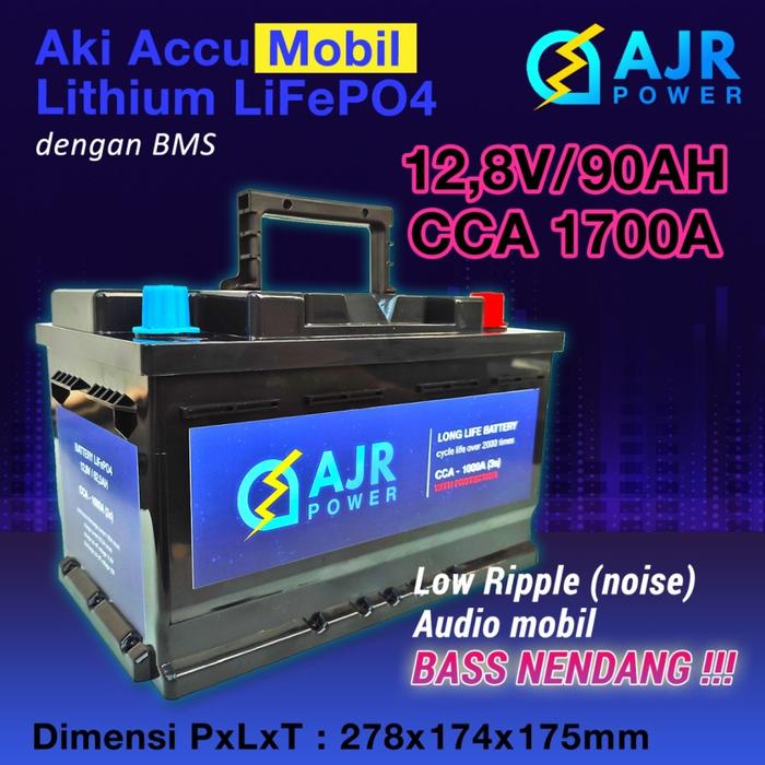 Jual ACCU AKI LITHIUM BATTERY BATERAI LiFePo4 MOBIL AJR POWER 58024 LN3 ...