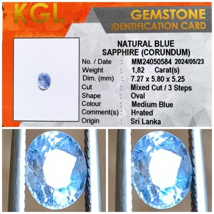Jual Natural Blue Sapphire 1.82 cts. CLEAN, FULL LUSTER, VERY NICE ...