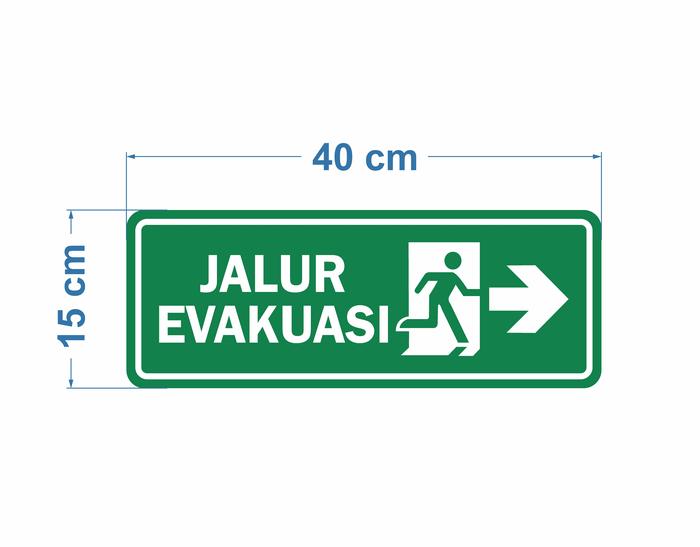 Jual Rambu jalur evakuasi 40cm x 15cm plat alumunium - Kota Bandung ...