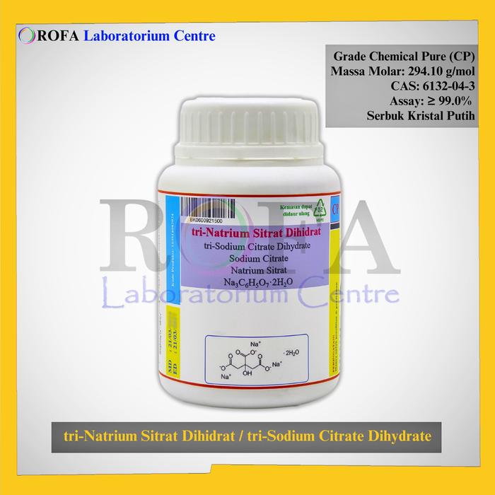 Jual Natrium Sitrat Dihidrat / Sodium Citrate / Na3C6H5O7 CP 500 Gram ...