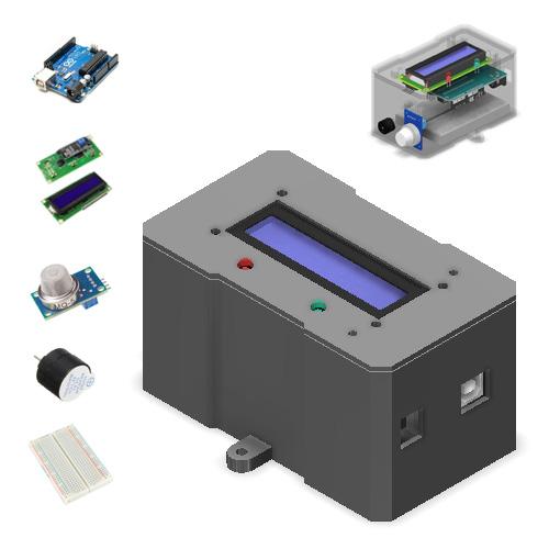 Jual Case Arduino UNO MQ-5 breadboard 400 tie lcd 16x2 i2c buzzer 5V DC ...