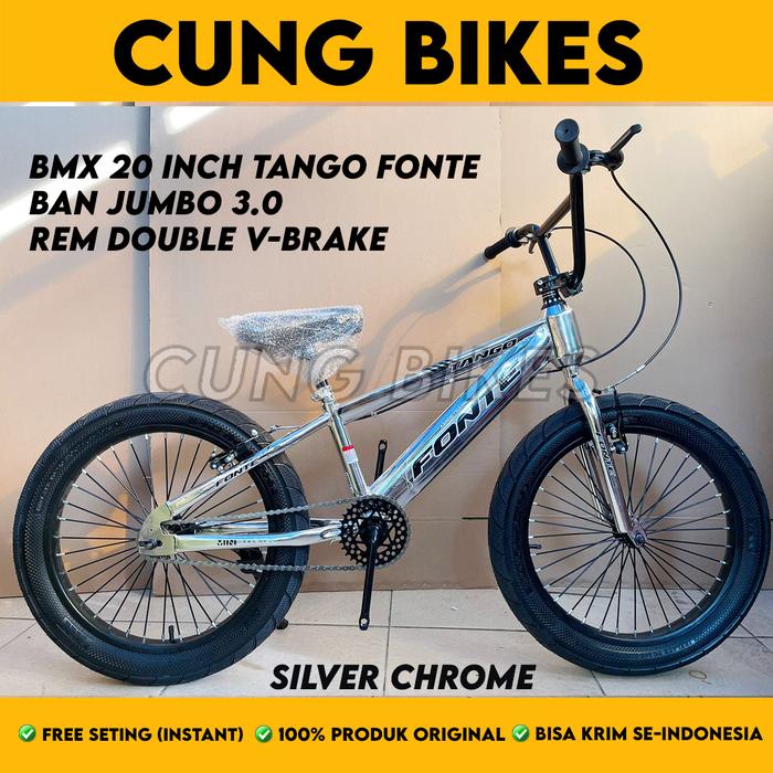 Jual Sepeda Anak Laki BMX TANGO FONTE Ukuran 20 Inch Chrome Edition Ban ...