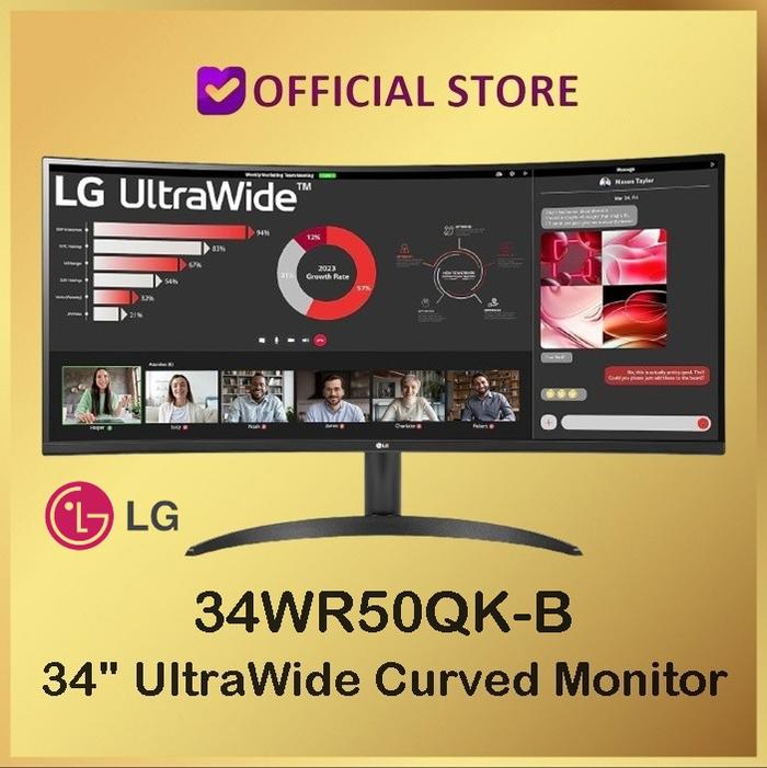 Promo Monitor LG 34WR50QK-B 34" Curved Ultrawide QHD IPS sRGB FreeSync 34WR50QK-B Cicil 0% 3x ...
