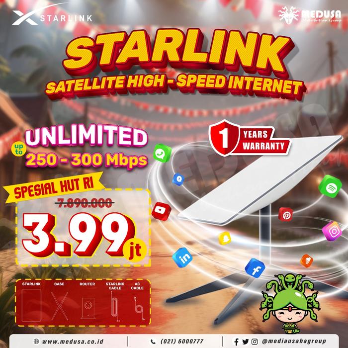 Jual STARLINK Standard Internet Kit Satelite Antenna & WiFi Router Kit ...