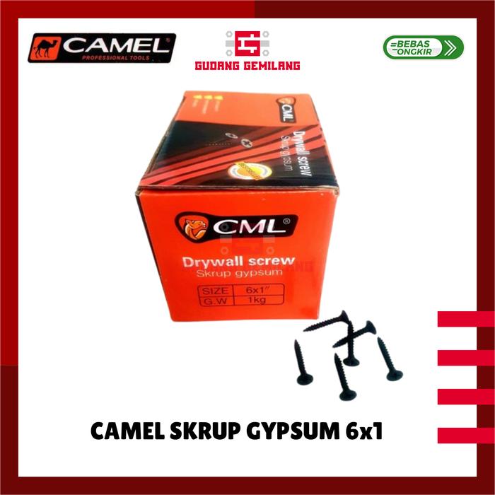 Jual Camel Skrup Gypsum 6 x 1 Inch 1Kg/Dus Sekrup Gipsum Drywall Screw - 6X1 - Kota Tangerang ...