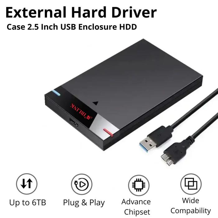 Jual CASING ENCLOSURE HARD DISK EXTERNAL 2,5" SATA USB 3.0 HIGH SPEEDS ...