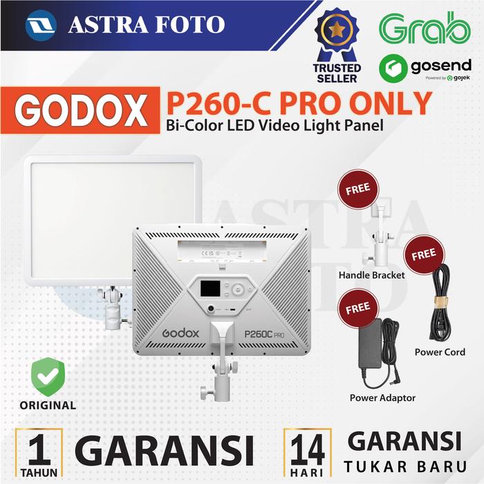 Promo Godox P260C PRO Bi-Color LED Video Light Panel P260 C P 260 C ...