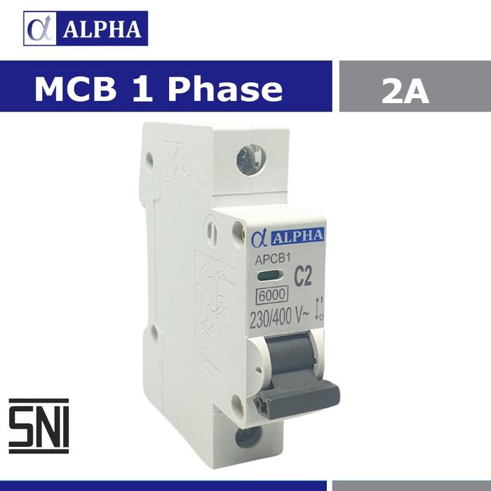 Jual MCB SNI 1P 6KA 2A Brand Alpha - Jakarta Pusat - Alpha Electrical ...