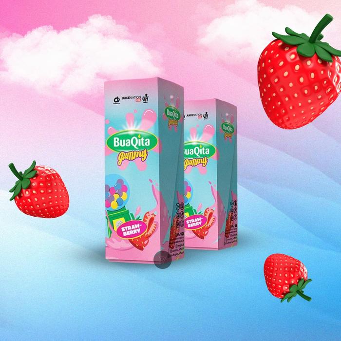 Jual BuaQita Gummy Strawberry Salt Nic 30ML by Juicenation x CV x Hitz ...