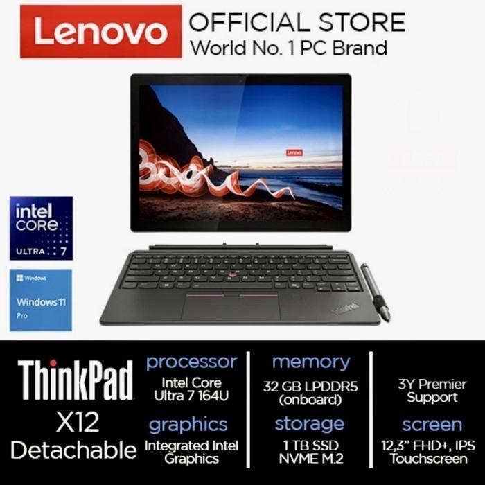 Jual ThinkPad X12 Detachable Gen 2 21LK0034ID Touch-screen Core Ultra 7 ...