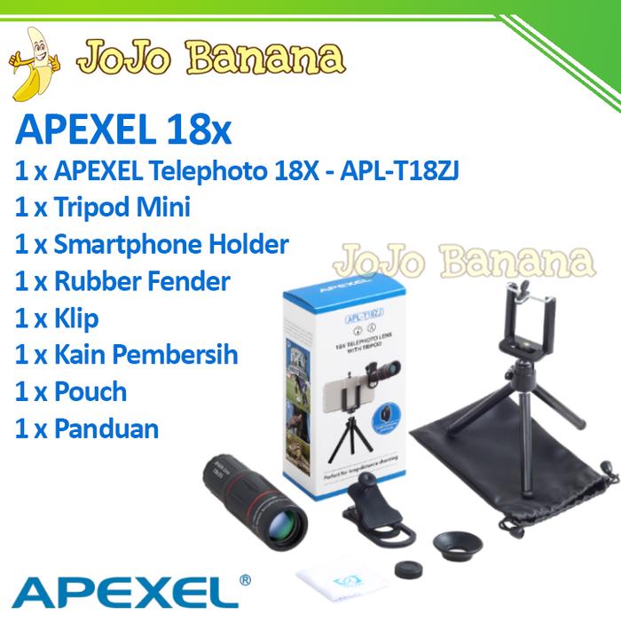 Jual (No Po) APEXEL 18X ORIGINAL Kardus Biru Putih seperti di Foto ...