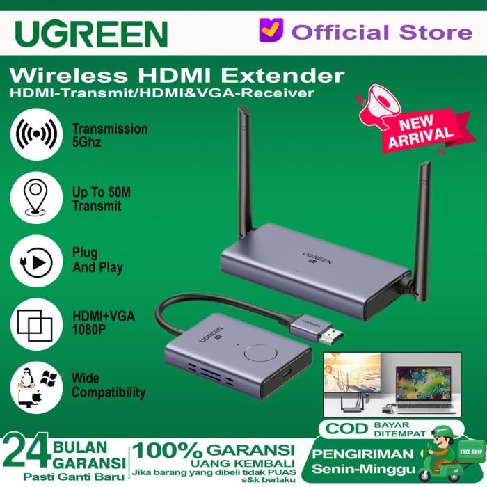 Promo UGREEN Wireless HDMI Video Transmitter Receiver Extender Display ...