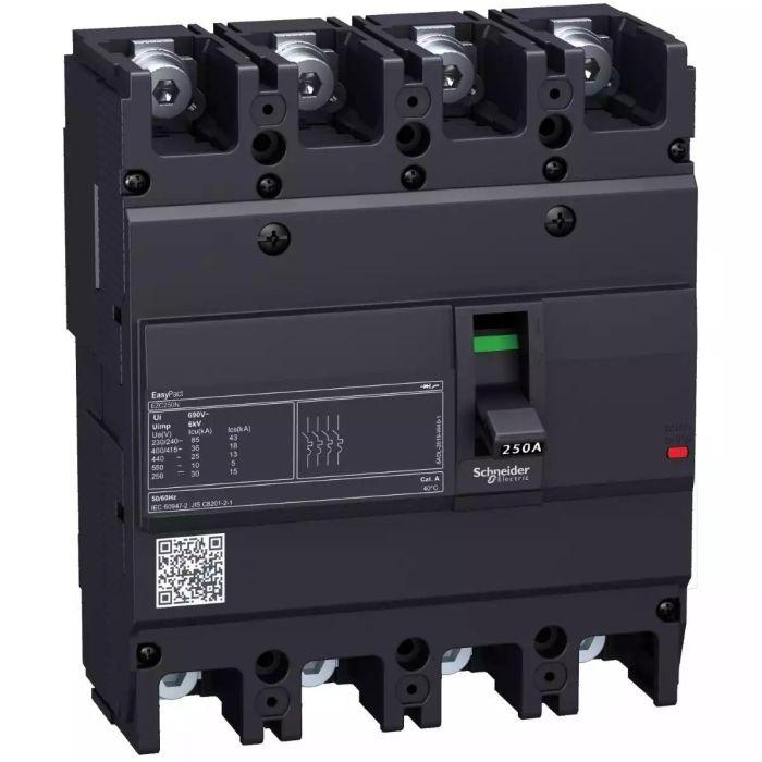 Jual SCHNEIDER MCCB BREAKER EZC250N 4P 100A 125A 150A 160A 200A 225A ...