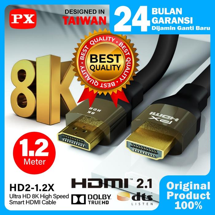 Promo HDMI Kabel 2.1 High-Speed 8K HDR Smart HDMI Cable 1.2M PX HD2-1 ...