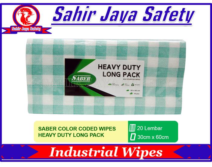 Promo Saber Color Coded Wipes Long Pack isi 20 Lembar Lap Industri ...