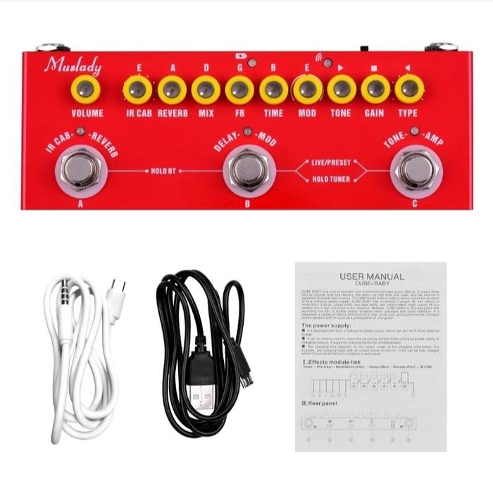 Jual MUSLADY Cube Baby Multi-fungsional Audio Interface Efek Gitar ...