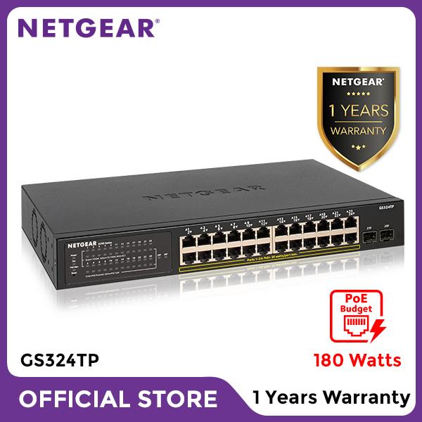Jual Netgear GS324TP 24 Port Gigabit Ethernet PoE+ Smart Switch ...