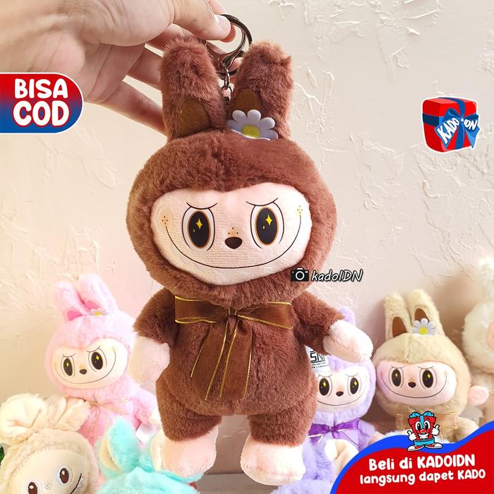 Jual Gantungan Kunci Boneka Premium Karakter LABUBU - Pita DARK CHOCO ...