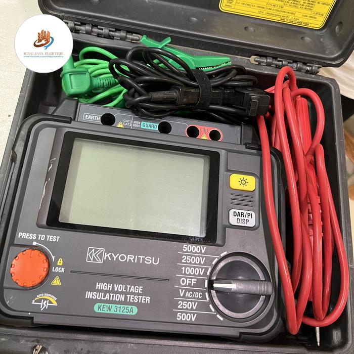 Jual KYORITSU KEW 3125A HIGH INSULATION TESTER MEGGER 5KV 5000V ...