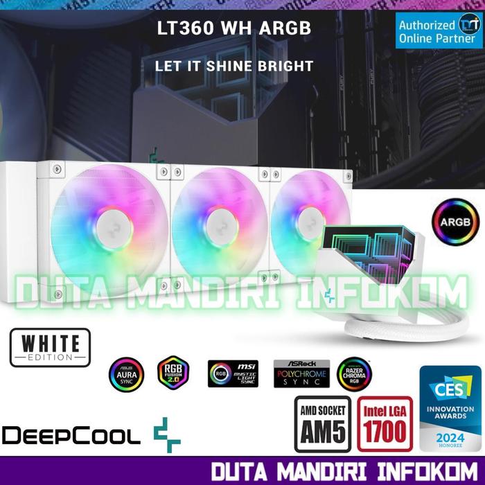 Promo DeepCool LT240 LT360 ARGB - New Era High Performance AIO Liquid CPU Cooler I 5th ...